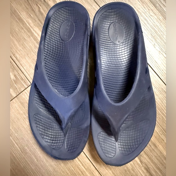OOFOS | Shoes | Oofos Deep Blue Comfort Sandals | Poshmark